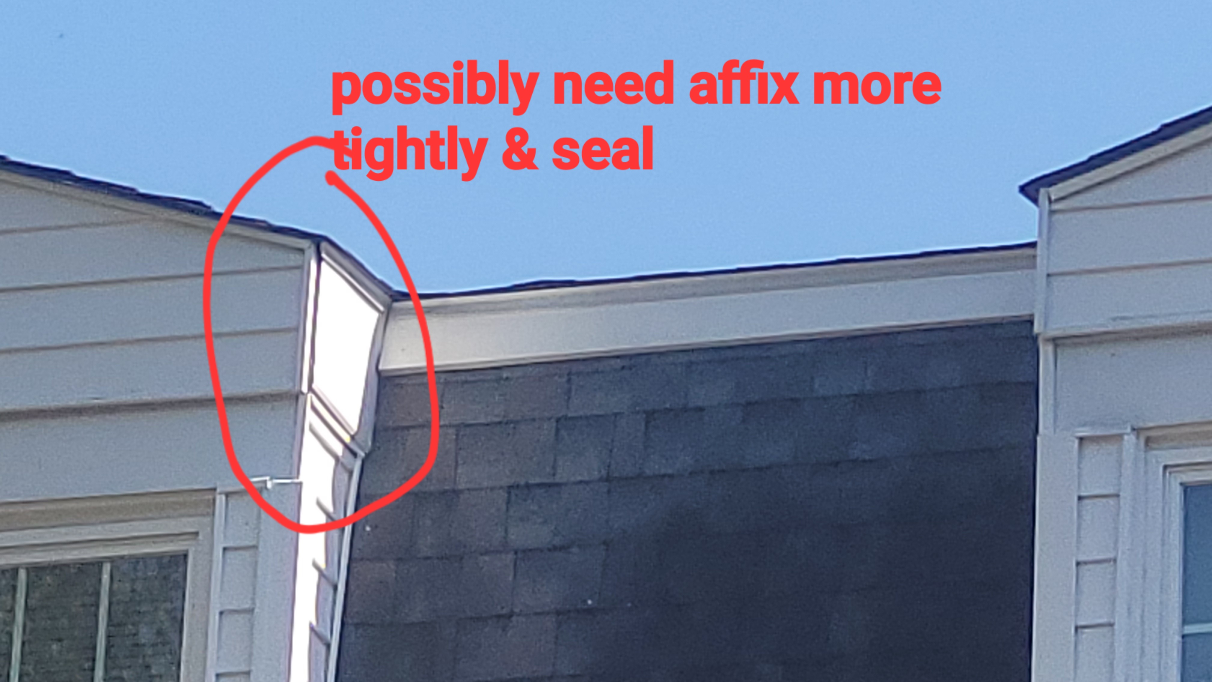 Close 2 gaps in roof trim & under bay window. | GigMarket