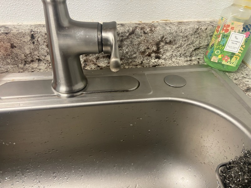 New water filter installation under kitchen sink, with auxiliary faucet ...