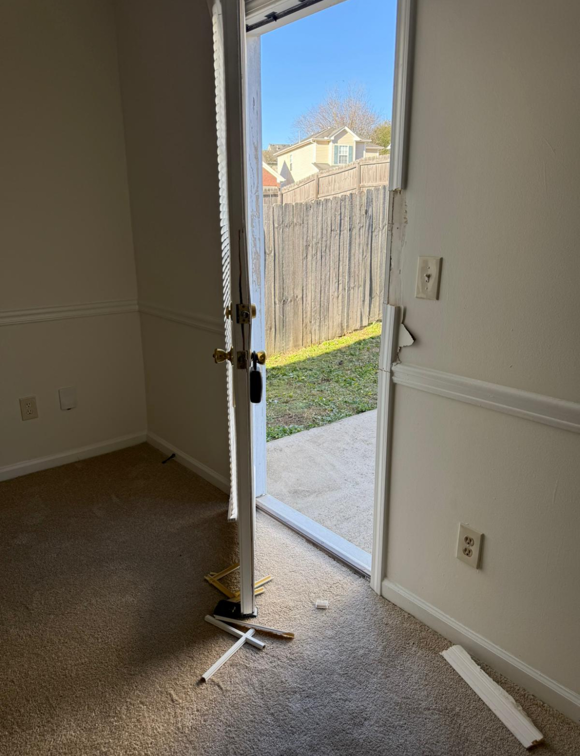 Need back door repair + install 2 security cameras (outdoor) + install ...